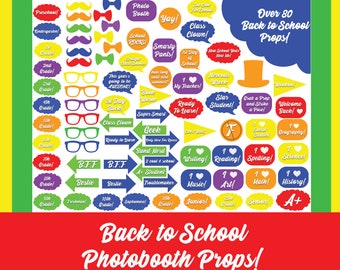 BACK TO SCHOOL Photo Booth Props / Instant Download - Etsy