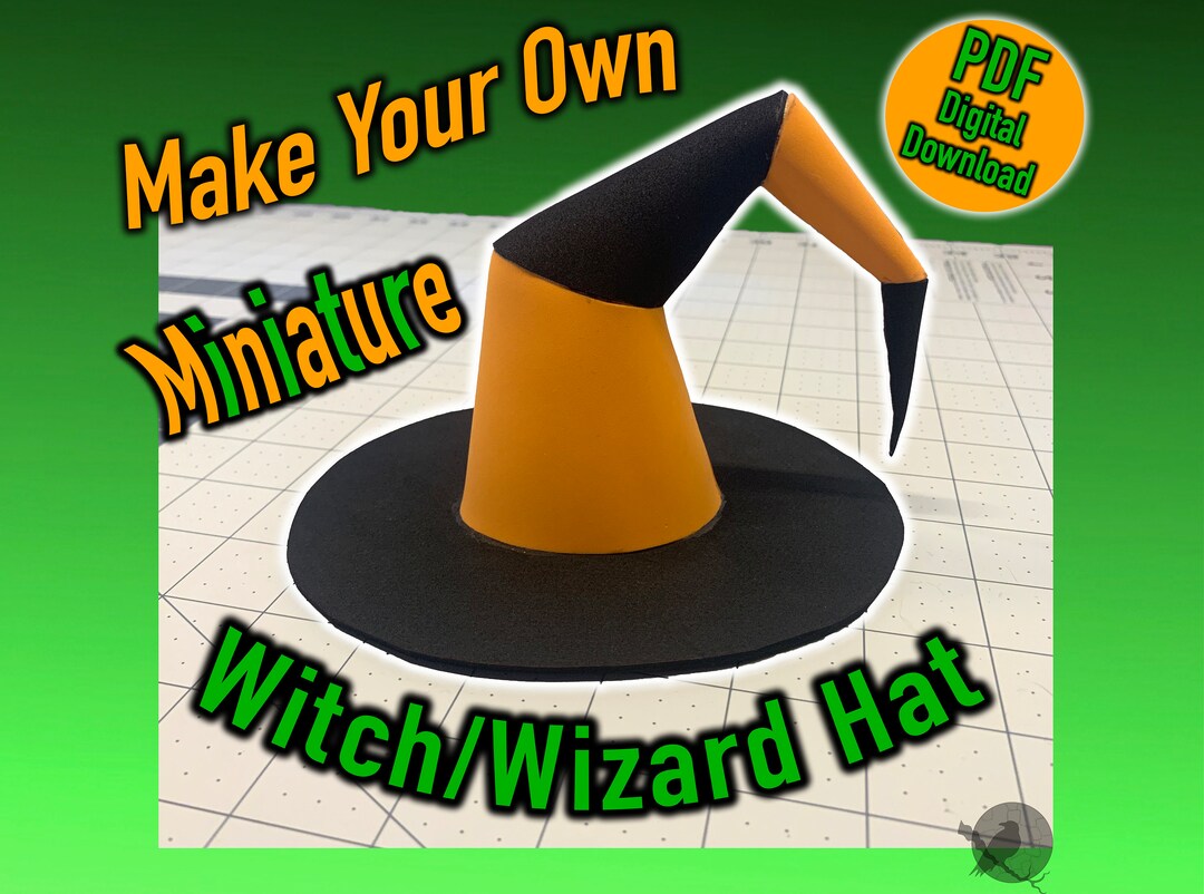 Mini Witch/wizard Hat EVA Foam Template for Halloween - PDF Pattern - Etsy