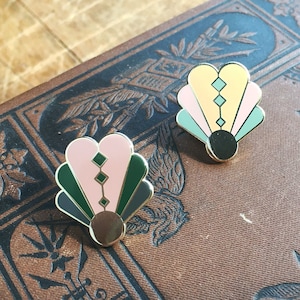 Art Deco Pin, Retro Art Deco Design Pin, Art Deco Enamel Pin, Roaring ...