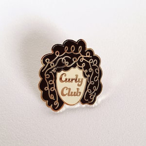 Curly Hair, Enamel Pin, Curly Club, Curly Girl, Curly Hair Dont Care ...