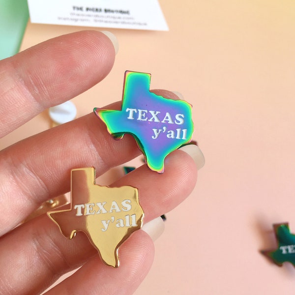 Texas Enamel Pin - Etsy