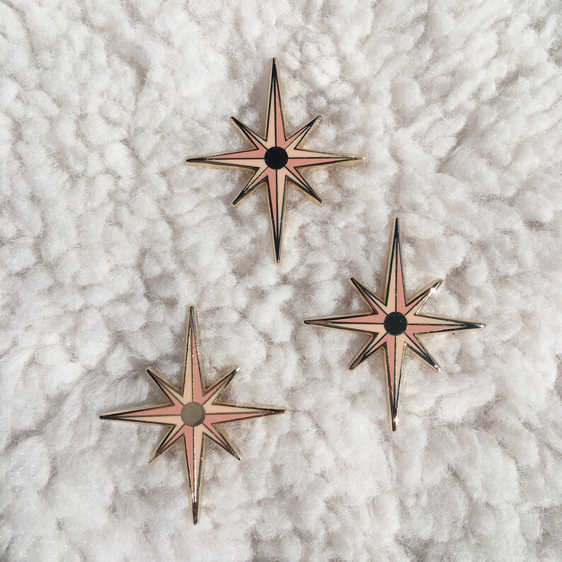 Mid Century Modern Atomic Starburst Enamel Pin, Retro Starburst Pin ...
