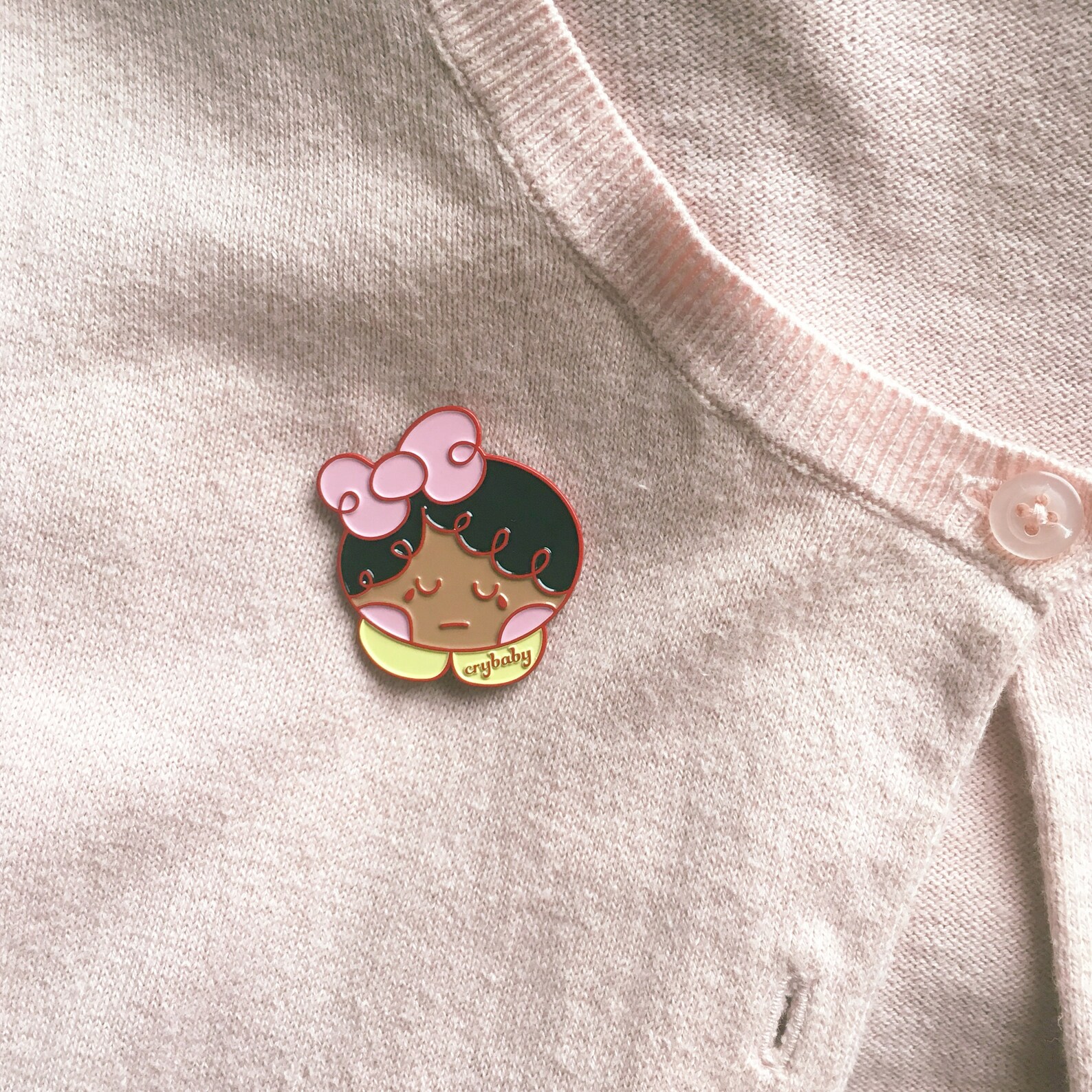 Crybaby Club Enamel Pin, Crybaby Pins, Emotional Emily, Cute Crybaby ...