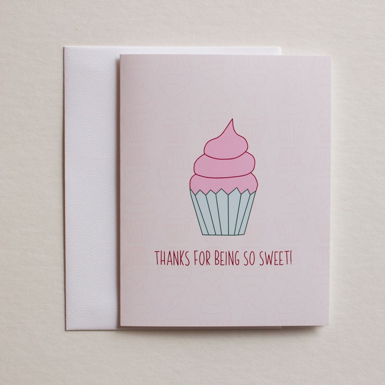 Thanks for being so sweet thank you cards thank you card | Etsy