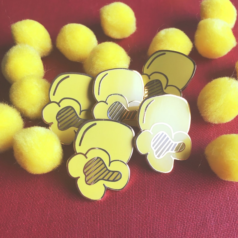 Popcorn Pin, Enamel Pin, Popcorn Gift, Lapel Pin, Movie Pin, Pin and ...