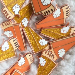 Pumpkin Pie Pin, Apple Pie Enamel Pin, Cute Fall Pie Enamel Pin, Kawaii ...