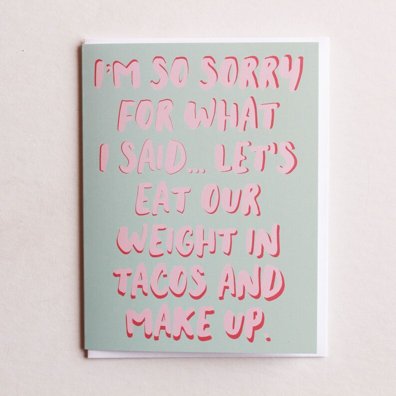 Sorry Card Funny Sorry Card I'm Sorry Humor Wholesale | Etsy