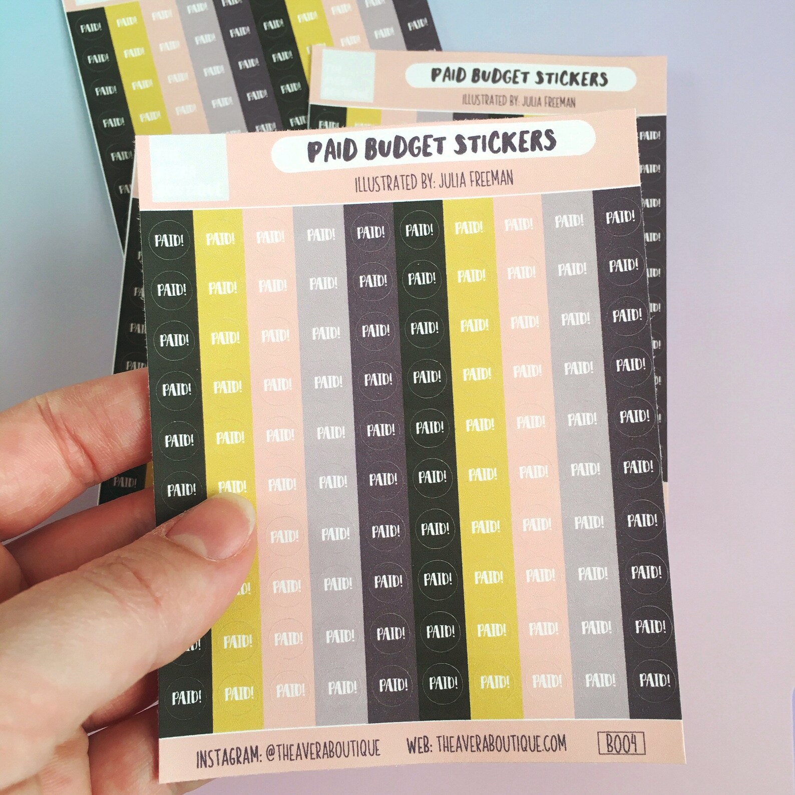 Paid Sticker Sheets Paid Sticker Dots Budget Sticker Sheet - Etsy