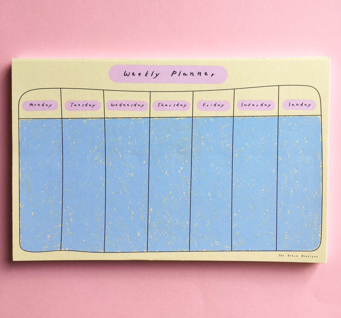 Desk Pad Weekly Planner Pad Planner Notepad Planning - Etsy