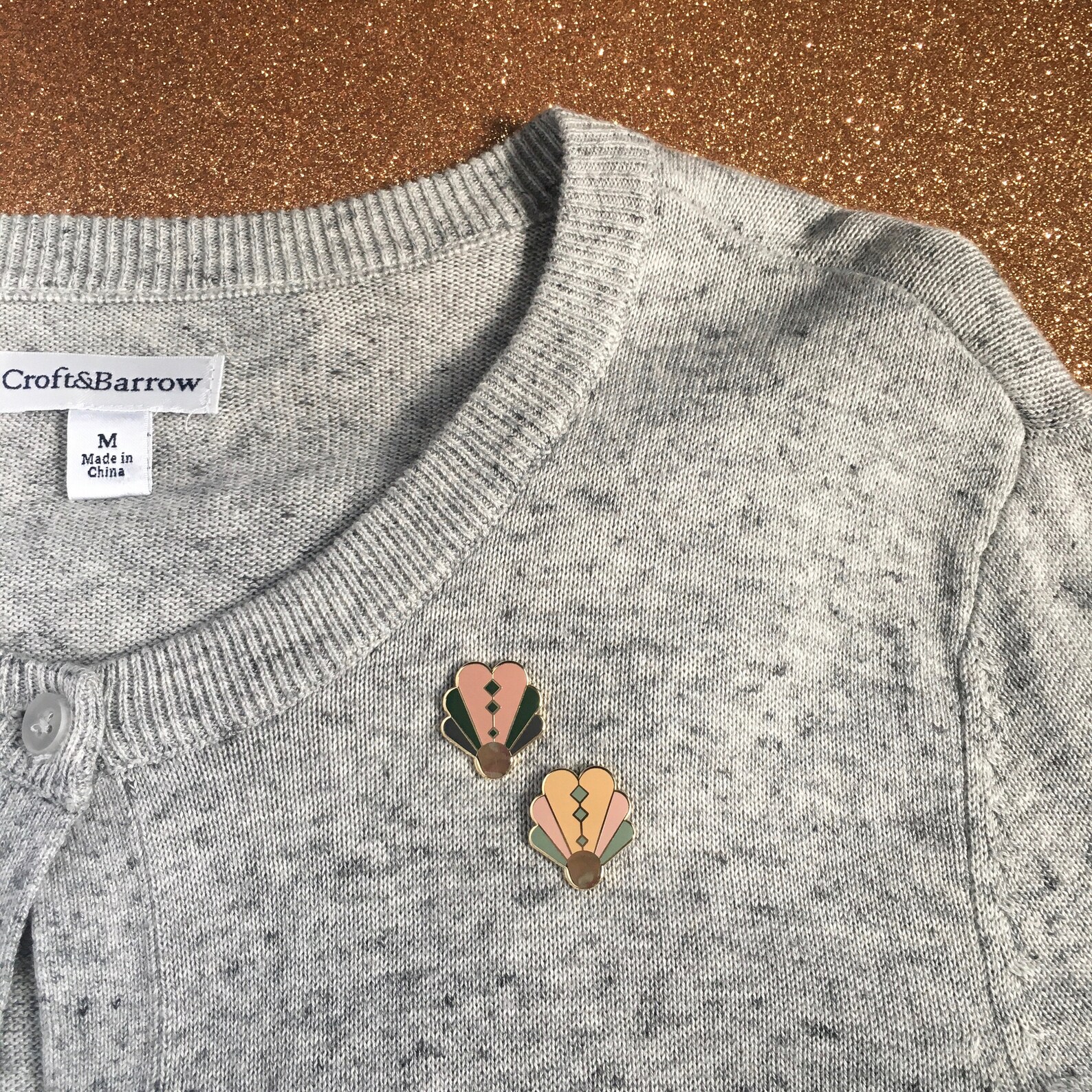 Art Deco Pin, Retro Art Deco Design Pin, Art Deco Enamel Pin, Roaring ...