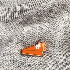 Pumpkin Pie Pin, Apple Pie Enamel Pin, Cute Fall Pie Enamel Pin, Kawaii ...