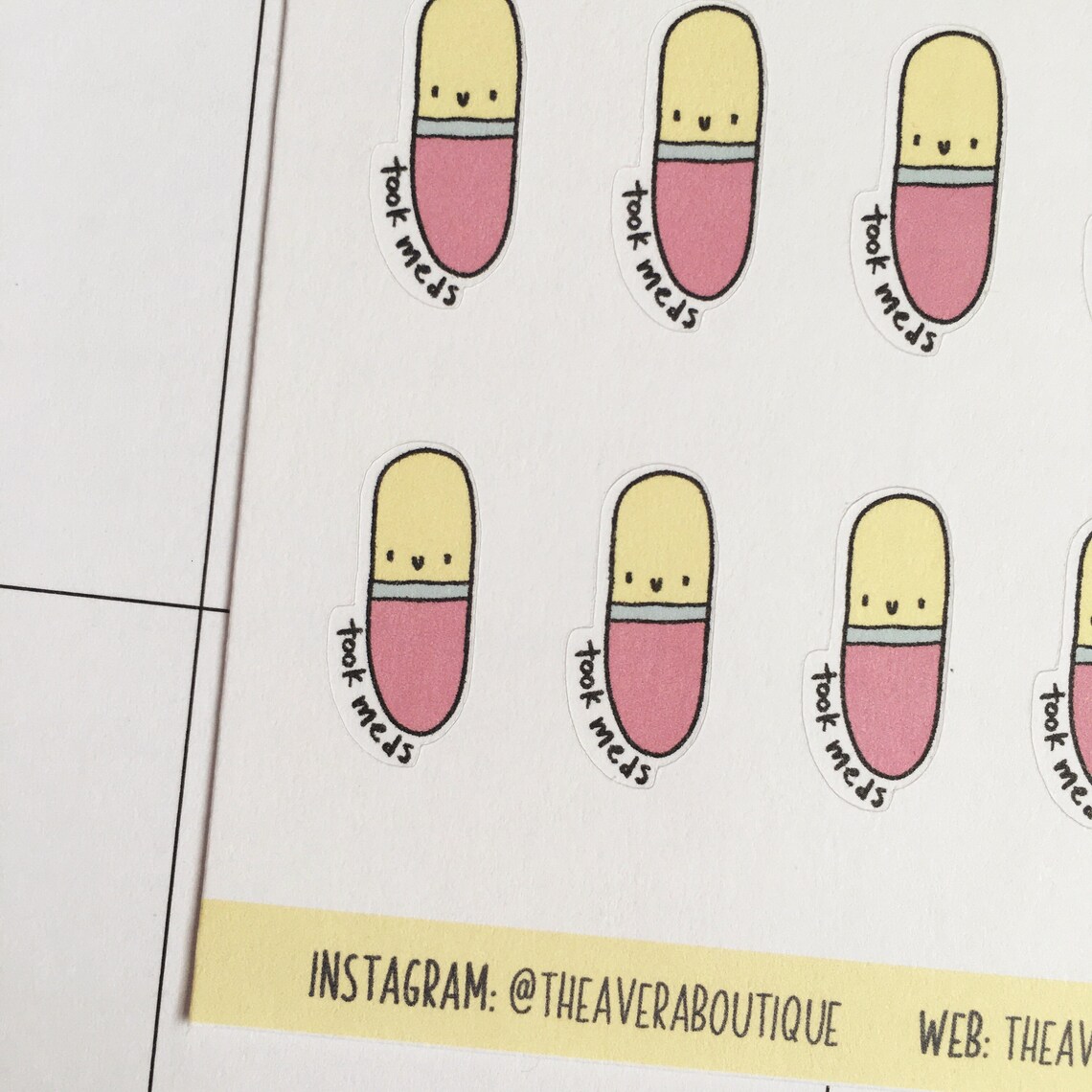 Pill Stickers Medication Tracker Stickers Cute Migraine - Etsy Singapore