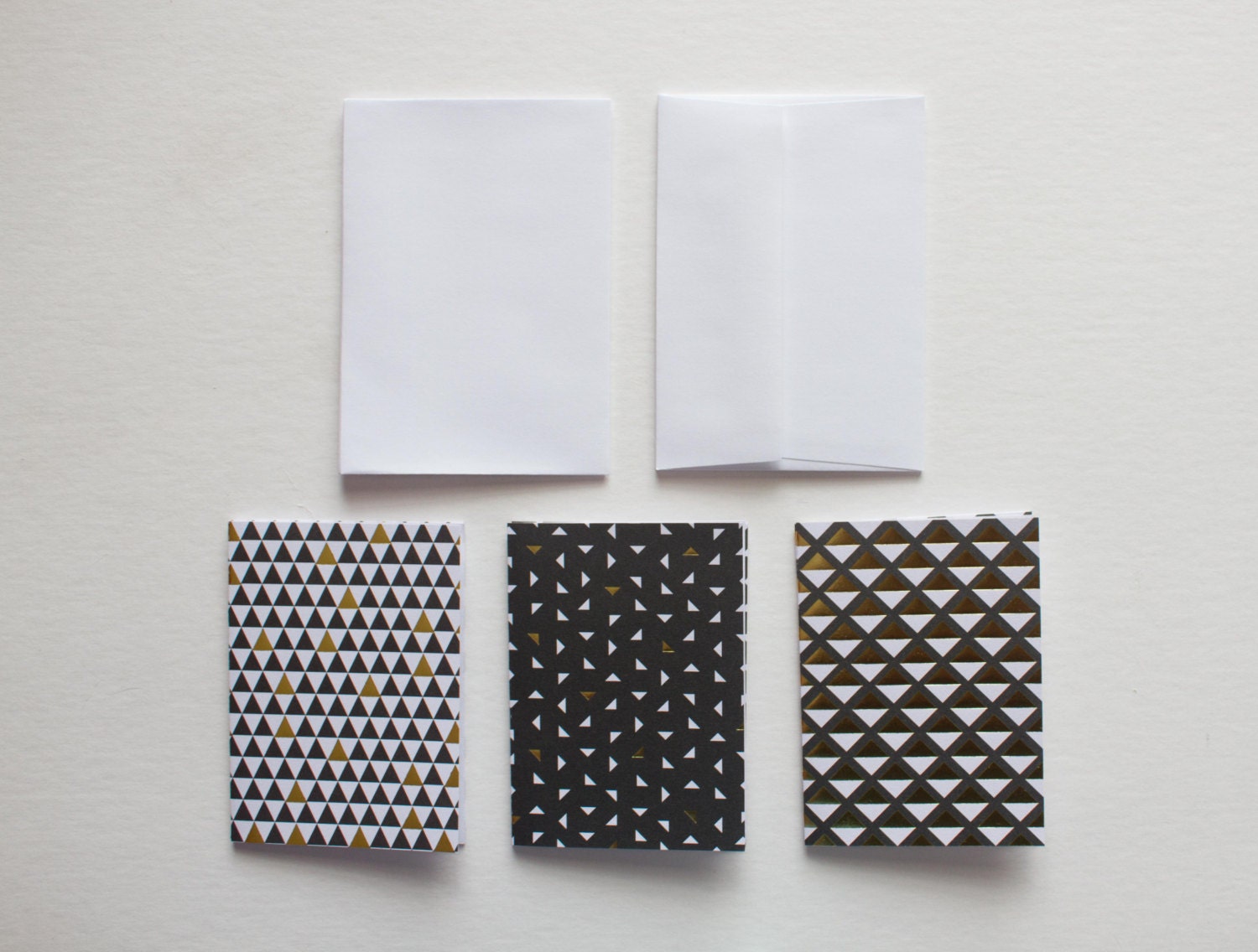 Gold Foil Triangle Note Cards