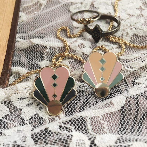 Art deco pin retro art deco design pin art deco enamel pin | Etsy