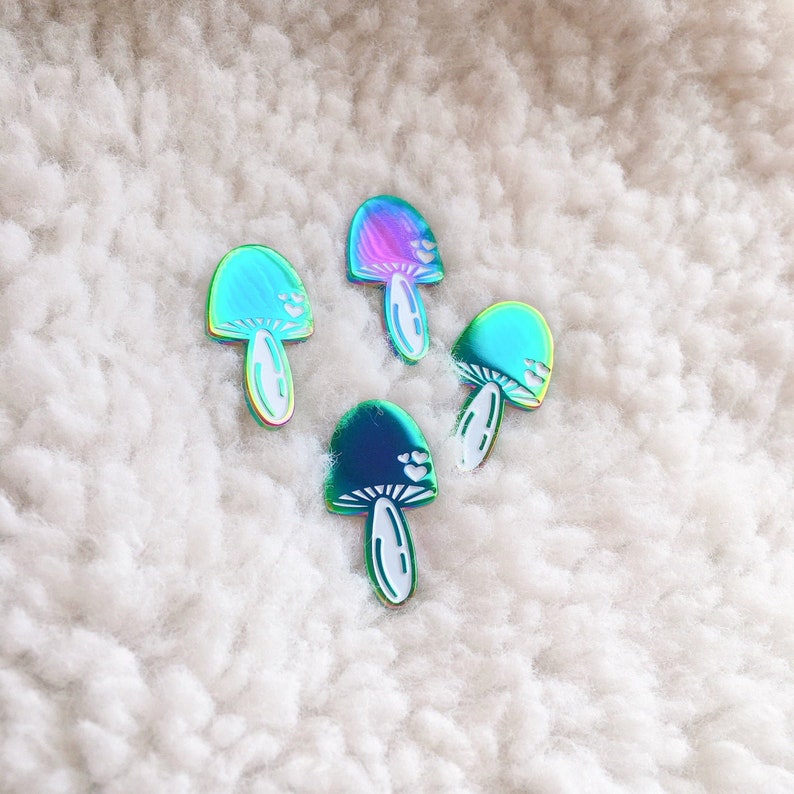 Rainbow Mushroom Enamel Pin Cute Mini Pin Nature Forest Pin - Etsy