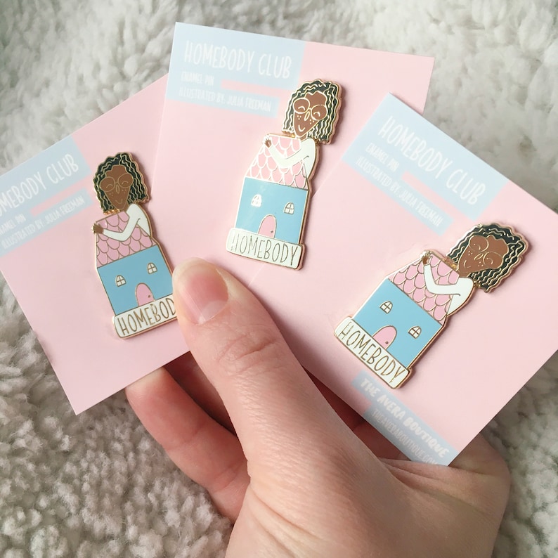 Introvert Pin Enamel Pin Homebody Pin Introvert Gift | Etsy