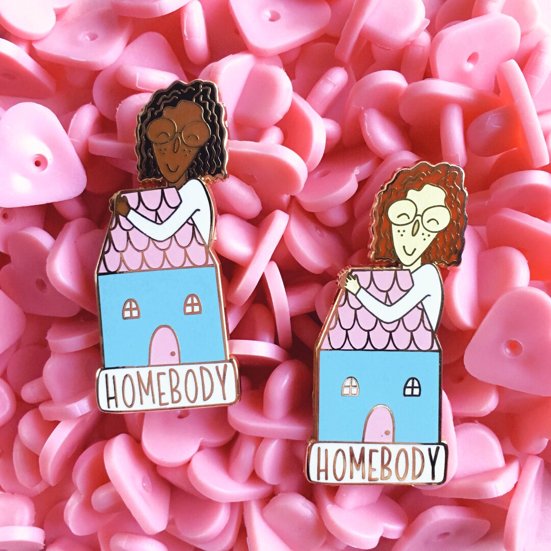 Introvert Pin, Enamel Pin, Homebody Pin, Introvert Gift, Housewarming ...