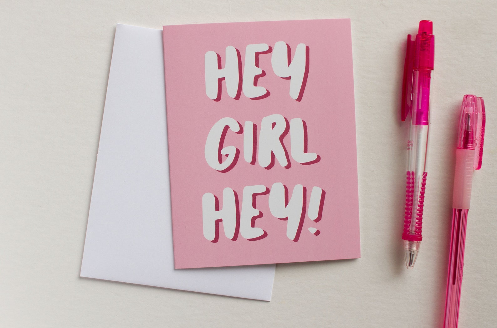 Hey Girl Hey Funny Greeting Card Just Because Cute A2 Card - Etsy