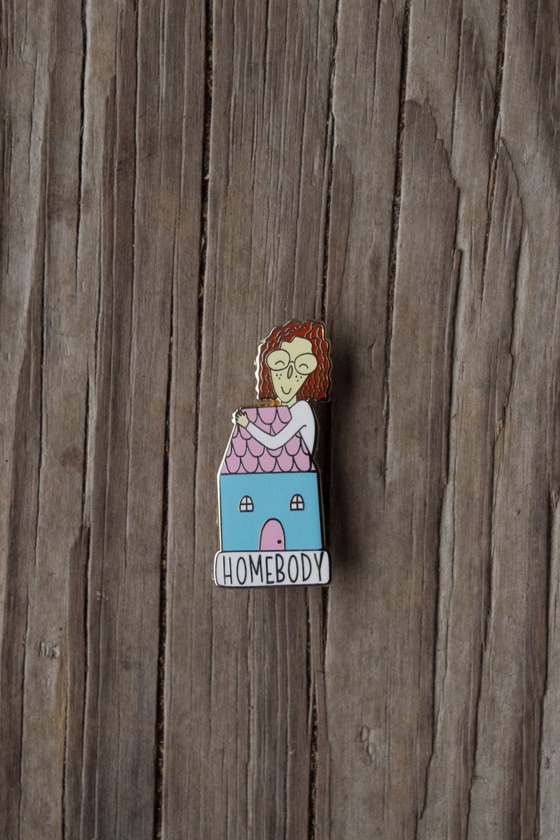 Introvert pin enamel pin homebody pin introvert gift | Etsy