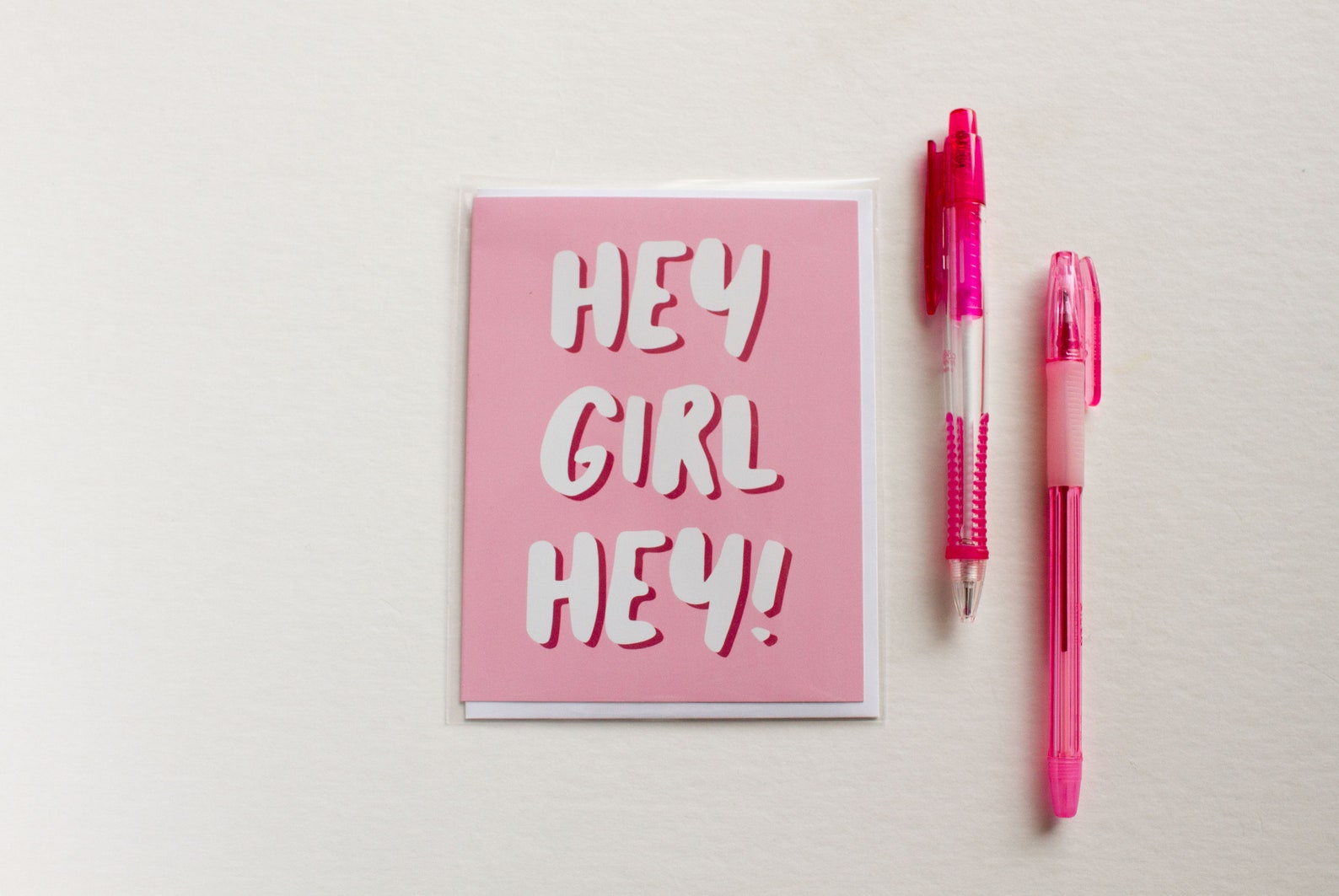 Hey Girl Hey Funny Greeting Card Just Because Cute A2 Card - Etsy