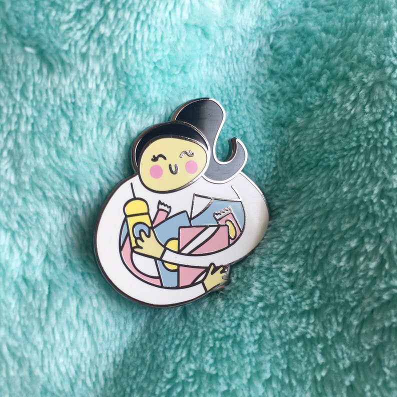 Snack Enamel Pin, Food Enamel Pin, Cute Enamel Pin, Here for the Snacks ...