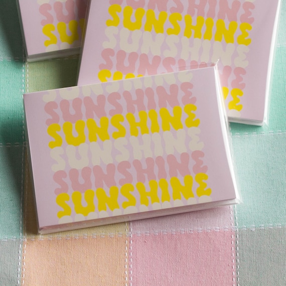 Sunshine note cards pastel note cards friendship cards | Etsy