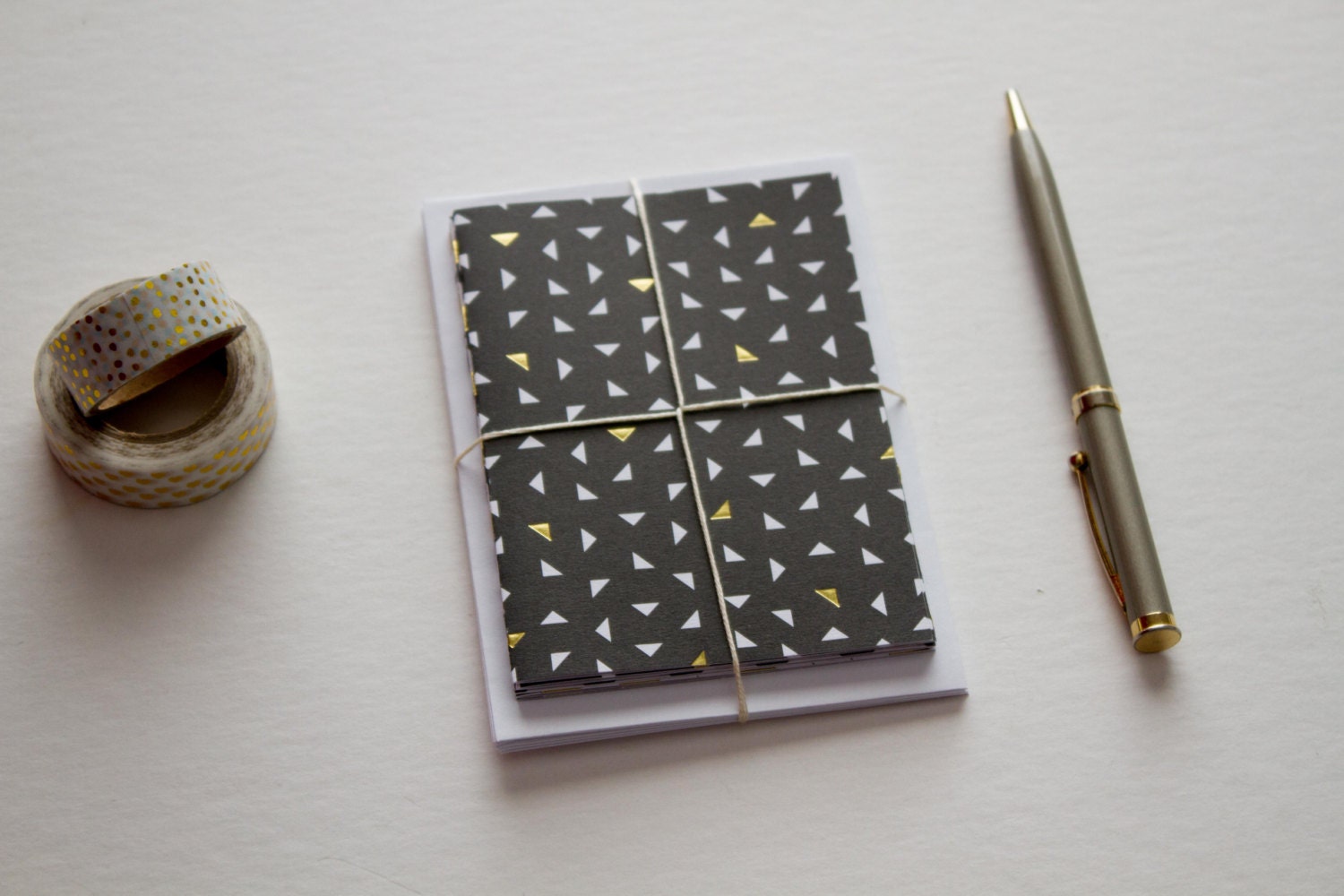 Gold Foil Triangle Note Cards