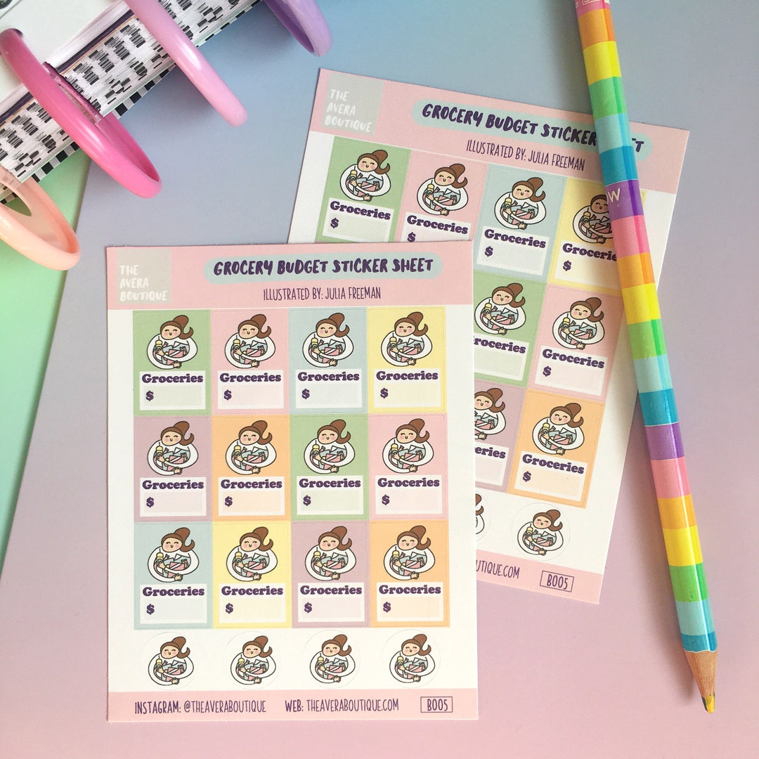 Grocery Stickers, Grocery Stickers for Planner, Grocery Shopping ...