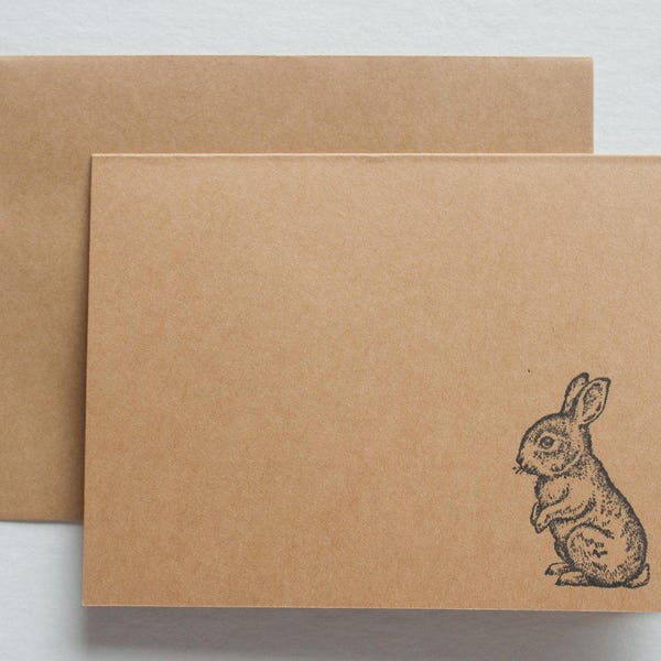 Bunny Note Cards - Etsy