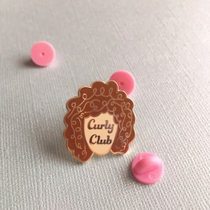 Curly Hair, Enamel Pin, Curly Club, Curly Girl, Curly Hair Dont Care ...