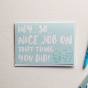 Nice Job, Congratulations, Cute Graduation Card, Small Greeting Card ...