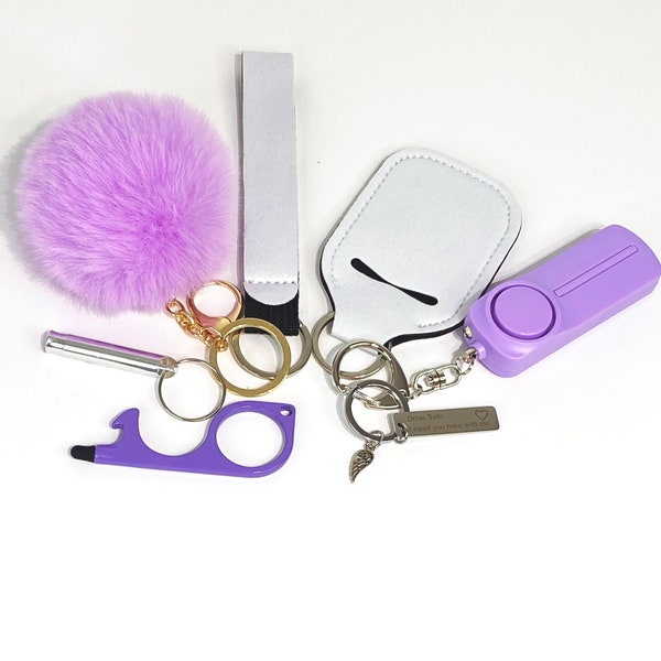 Purple Safety Keychain - Etsy
