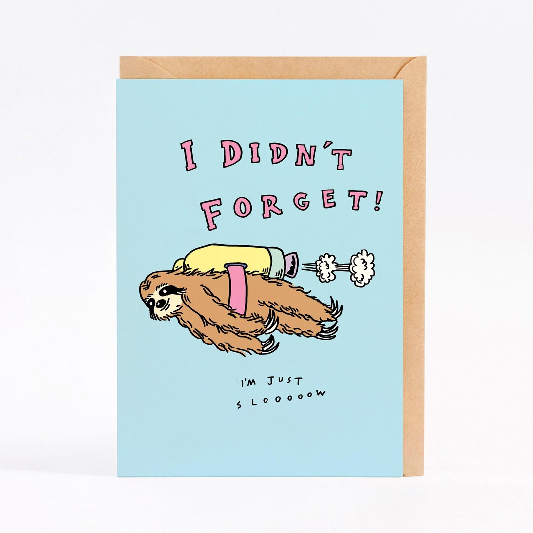 Late Birthday Card Birthday Card Sorry Card I Forgot Greeting Card- I'M ...