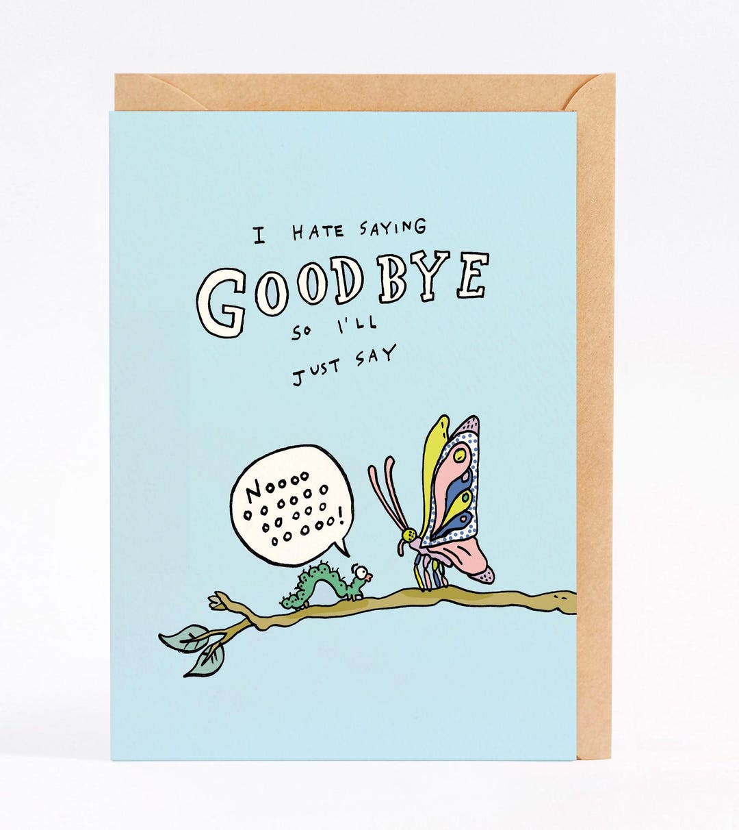 Goodbye Card Funny Goodbye Card GOODBYE BUTTERFLY - Etsy
