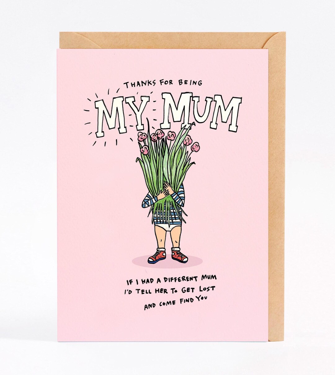 Funny Mother's Day Card: Thanks for Being My Mum - Etsy Australia