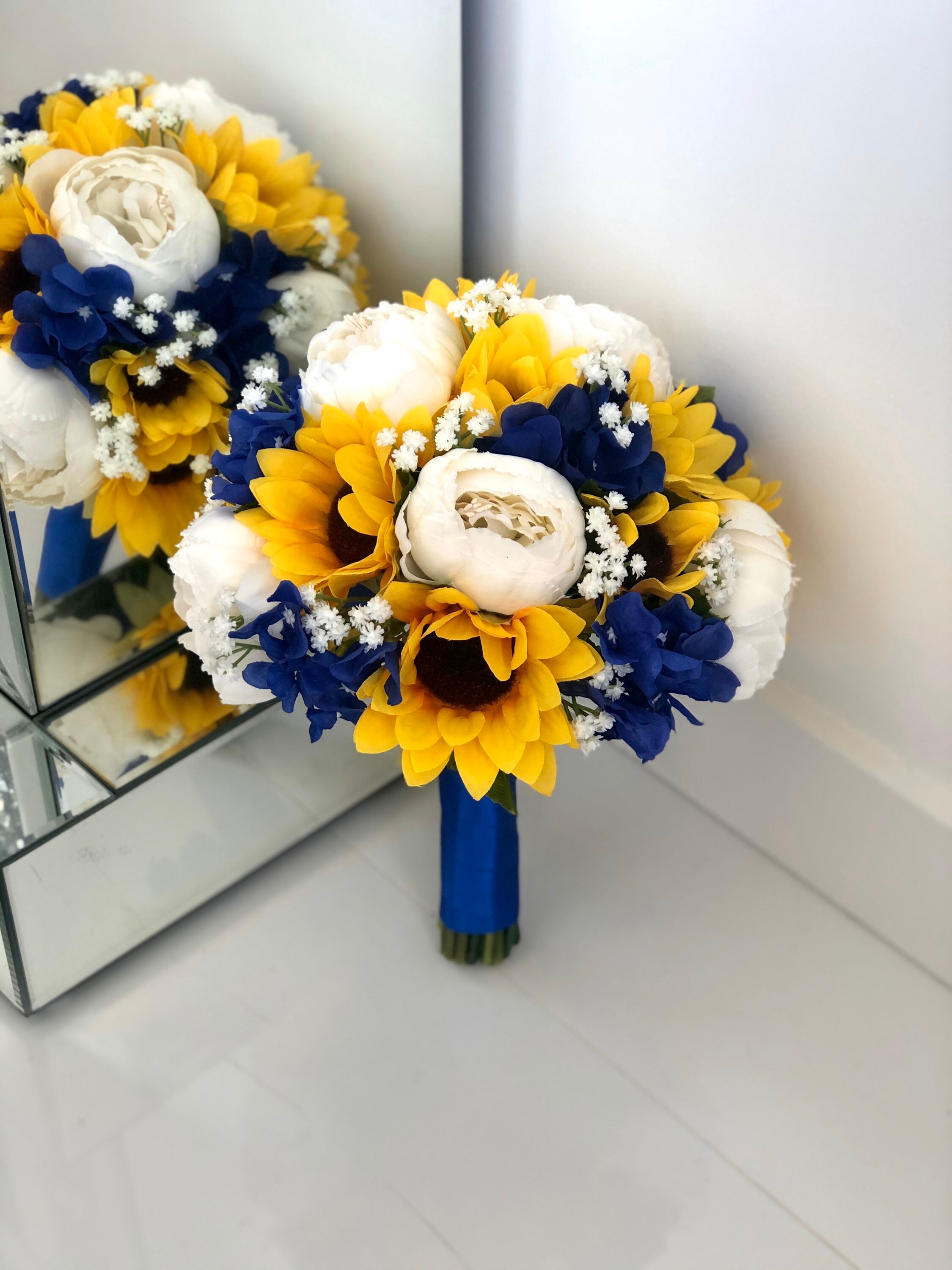 Royal Blue And Yellow Wedding Flowers