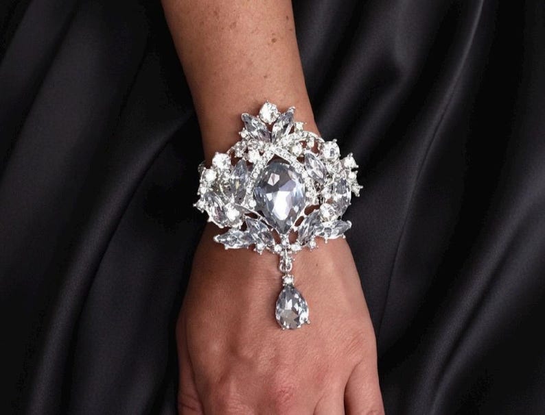 Crystal Rhinestone Wrist Corsage: Prom Bracelet - Etsy