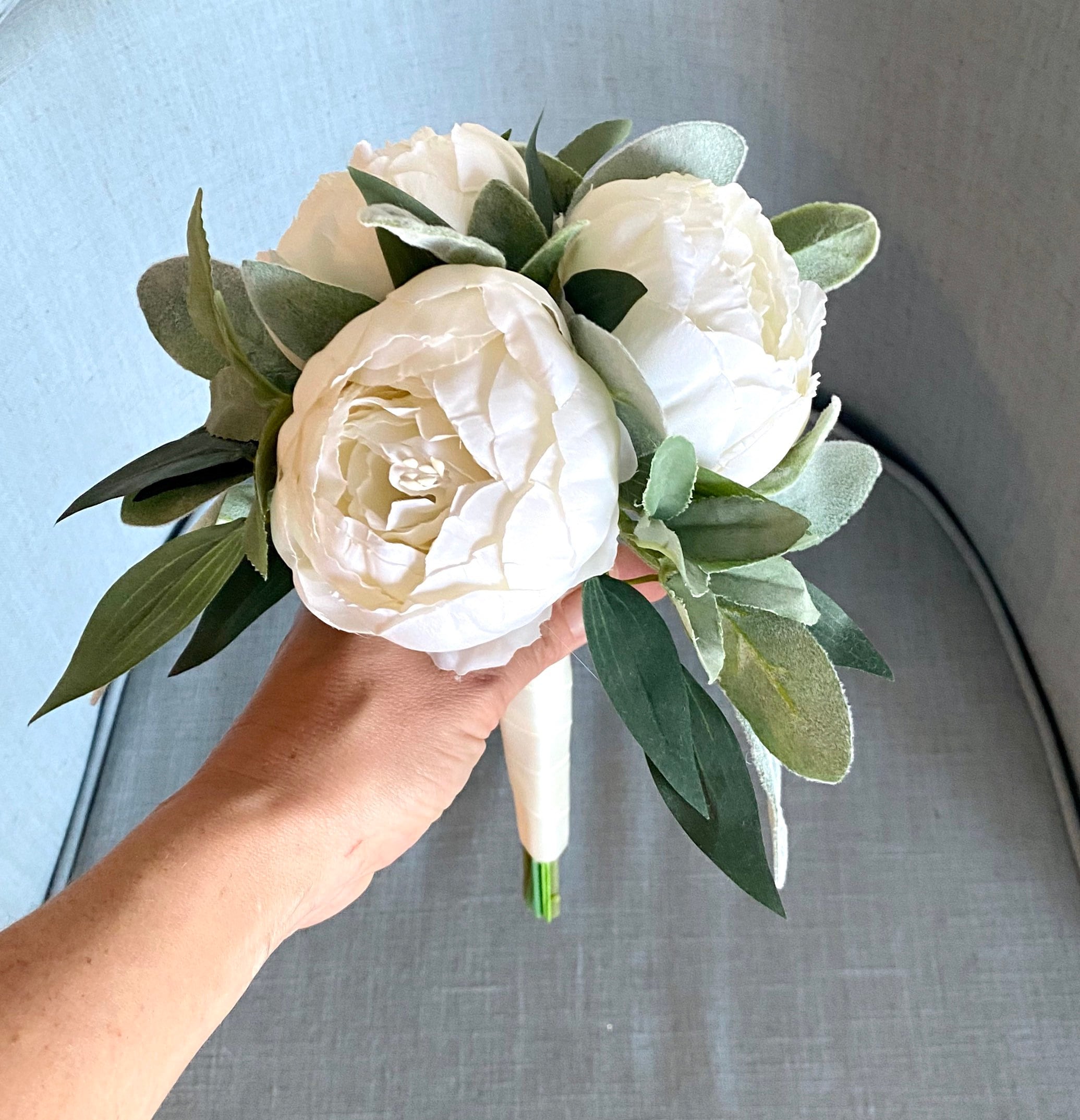 Pricing In Description Ivory Peony Bouquet Ivory Bridal | Etsy