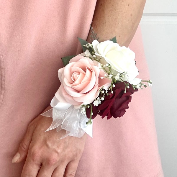 Pink Wrist Corsage - Etsy