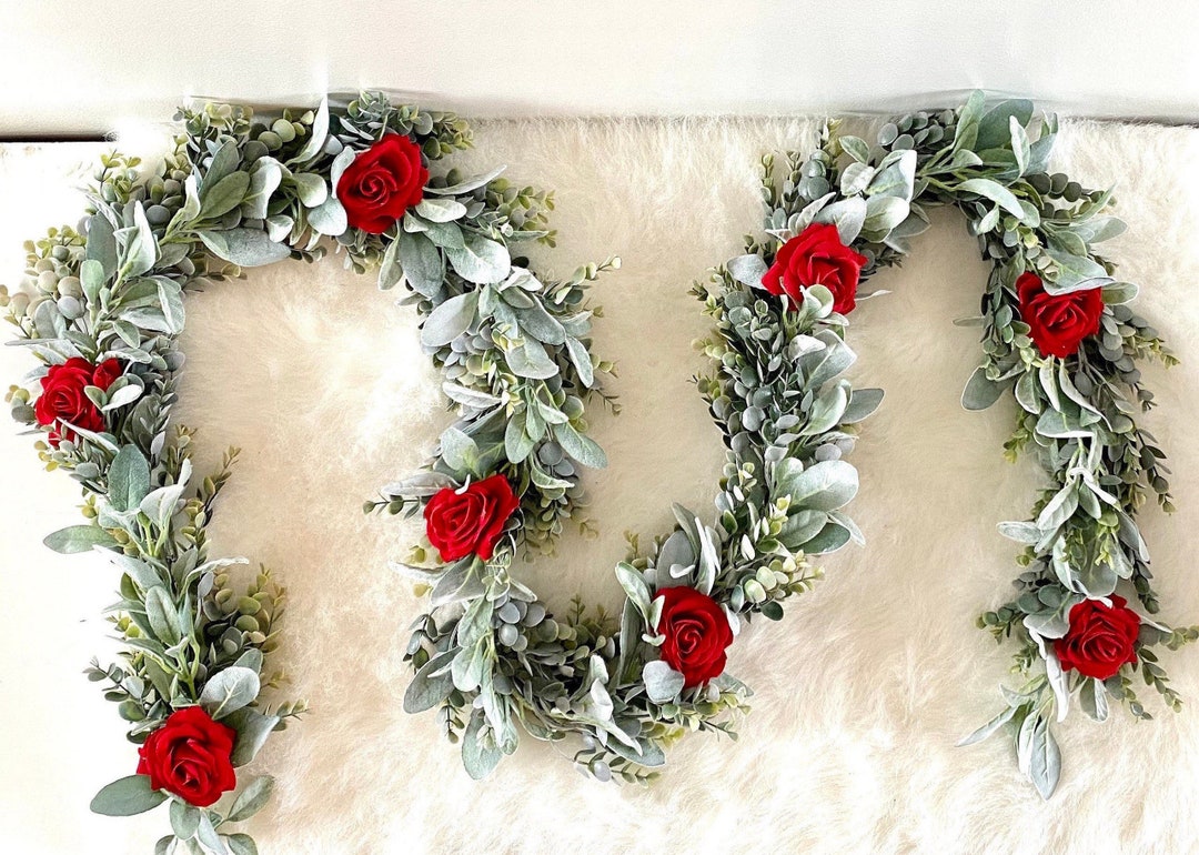 Christmas Garland Eucalyptus Garland Lambs Ear Garland - Etsy