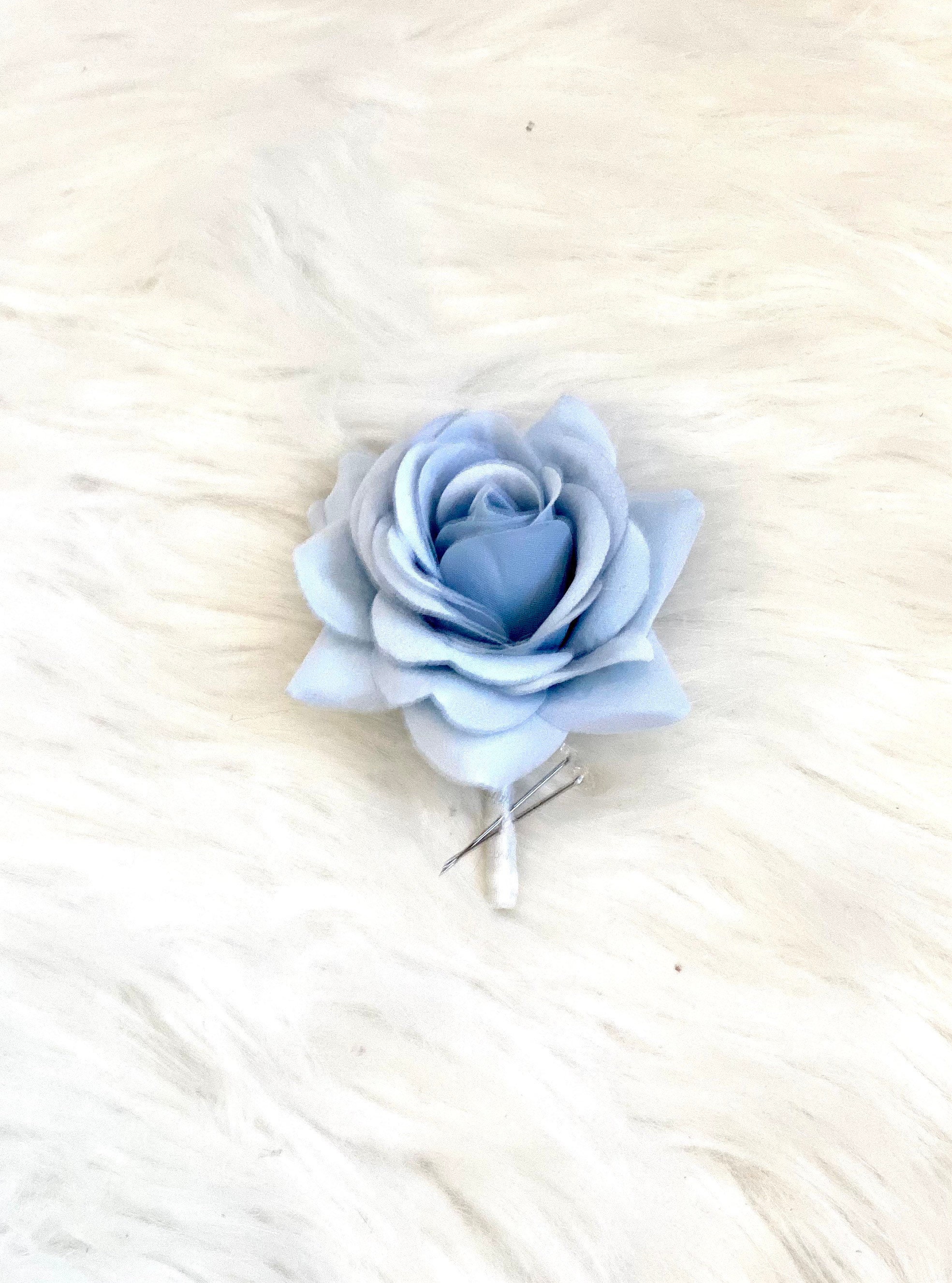Light Blue Rose Boutonniere