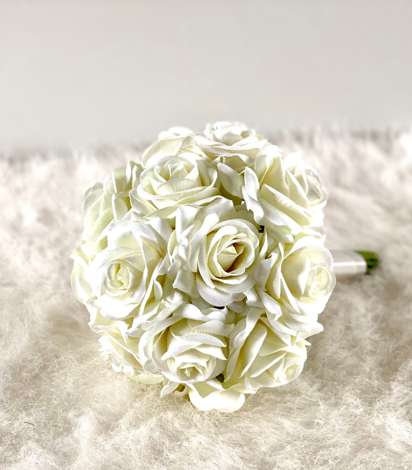 Ivory Rose Bouquet Ivory Bouquet Cream Rose Bouquet Ivory - Etsy