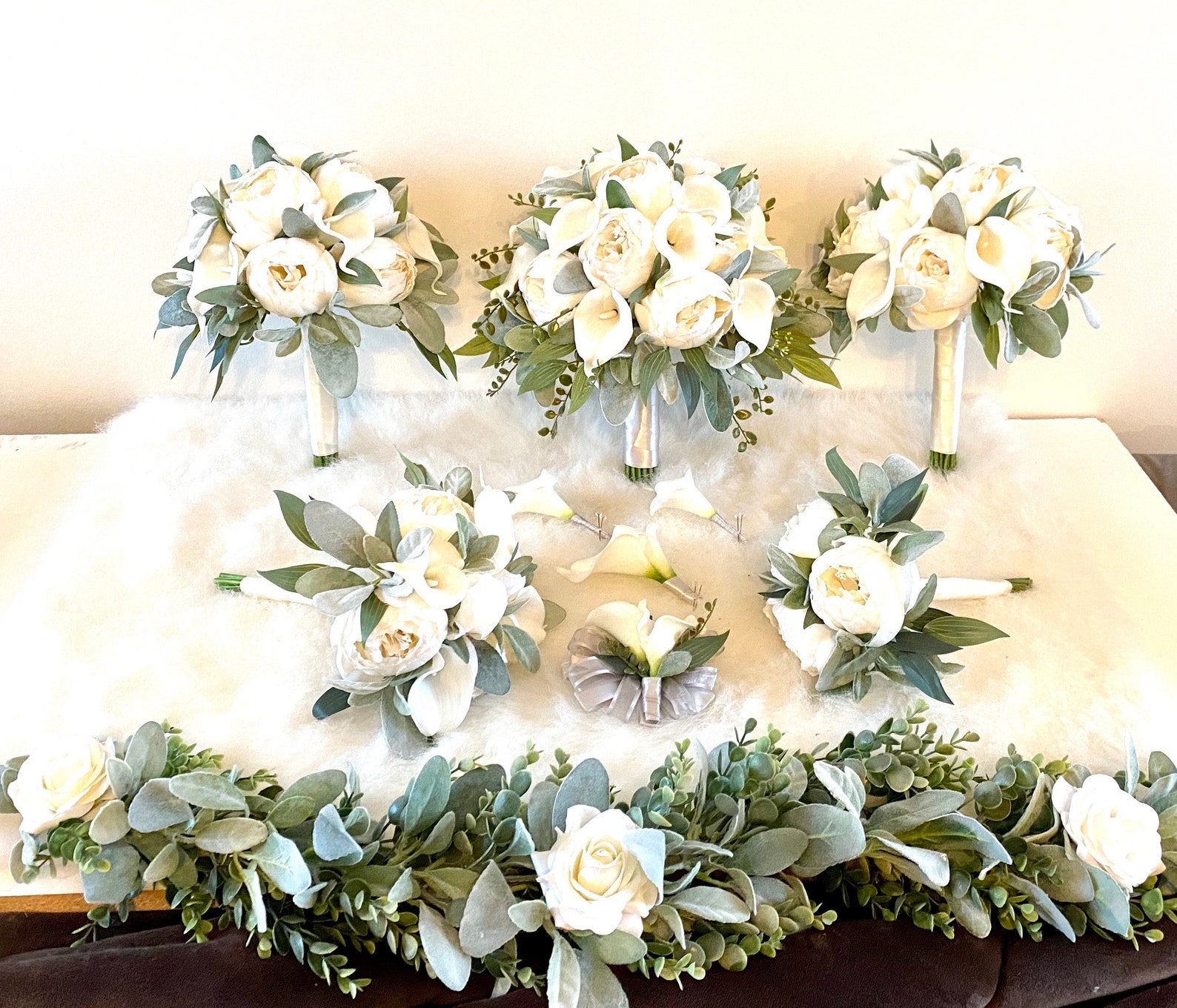 Pricing in Description Ivory Peony Bouquet Ivory Bridal - Etsy