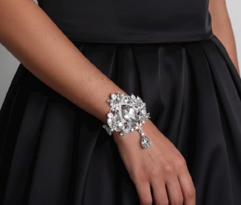 Crystal Rhinestone Wrist Corsage: Prom Bracelet - Etsy