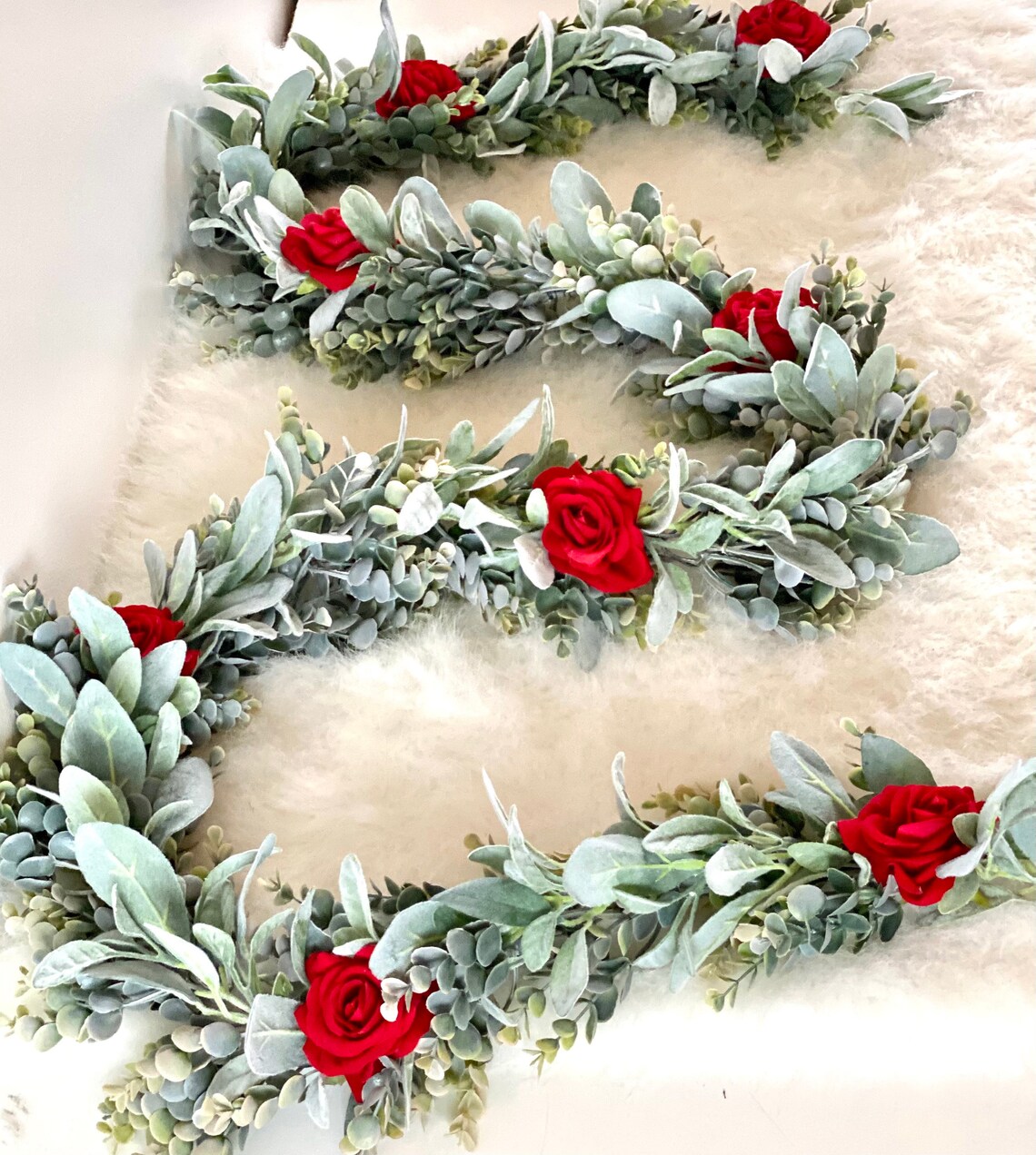 Christmas Garland Eucalyptus Garland Lambs Ear Garland - Etsy
