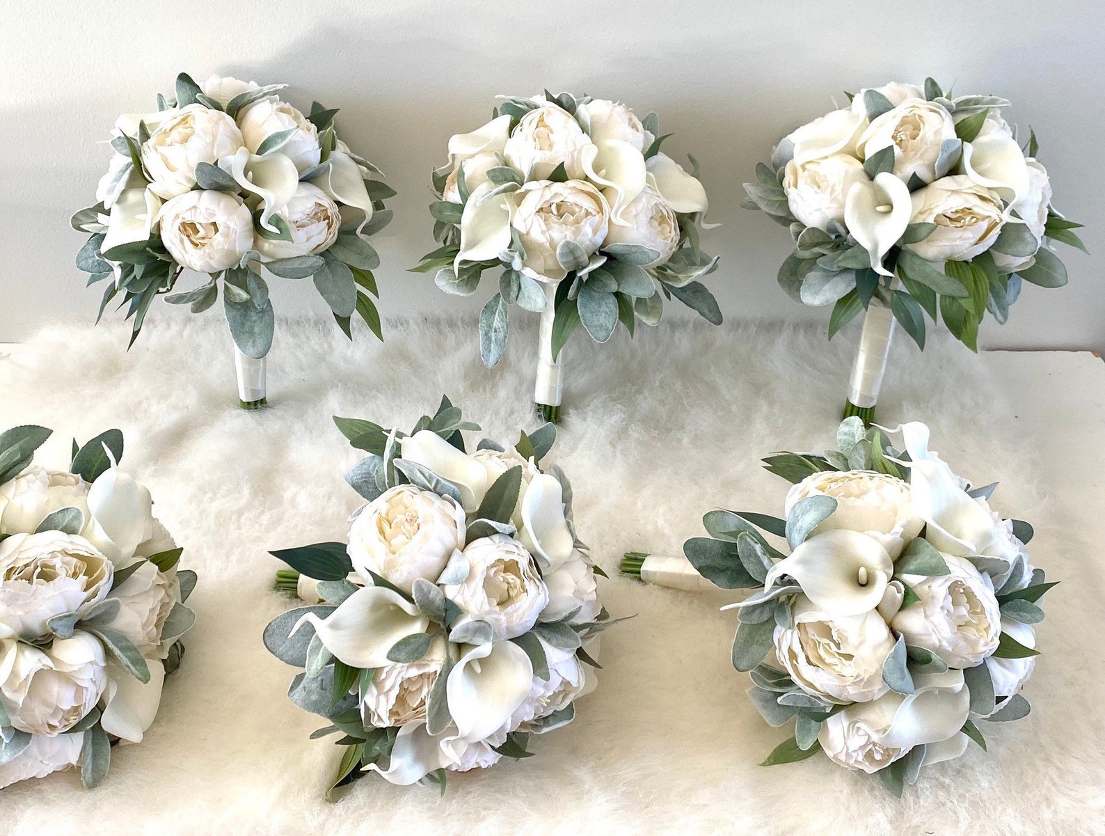 Pricing in Description Ivory Peony Bouquet Ivory Bridal - Etsy