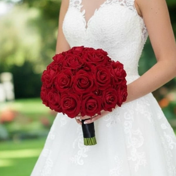 Red Prom Bouquet - Etsy