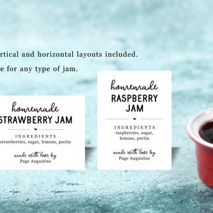 Homemade Jam Label Template, Printable Mason Jar Gift Sticker, Simple ...