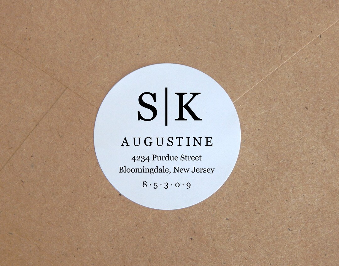 Return Address Label Template, Printable Round 1 1/2" & 2" Circle Seals ...