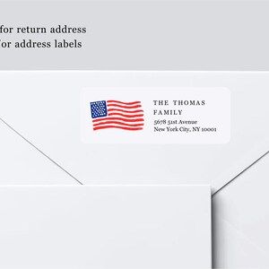 US Flag Address Label Template - Printable Patriotic American 4th of ...